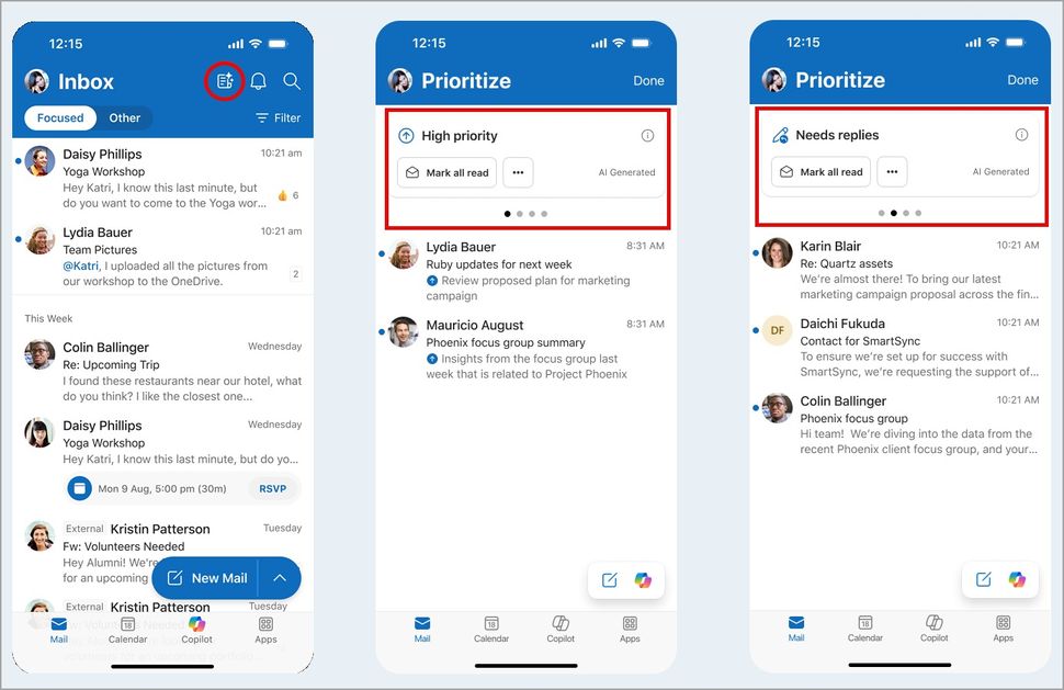 Outlook adding Copilot AI to sort and prioritize your emails | Windows ...