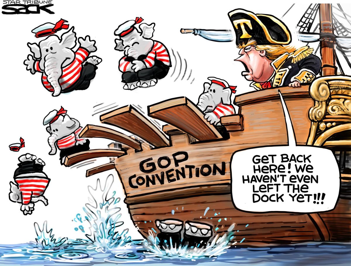Political cartoon U.S GOP convention | The Week