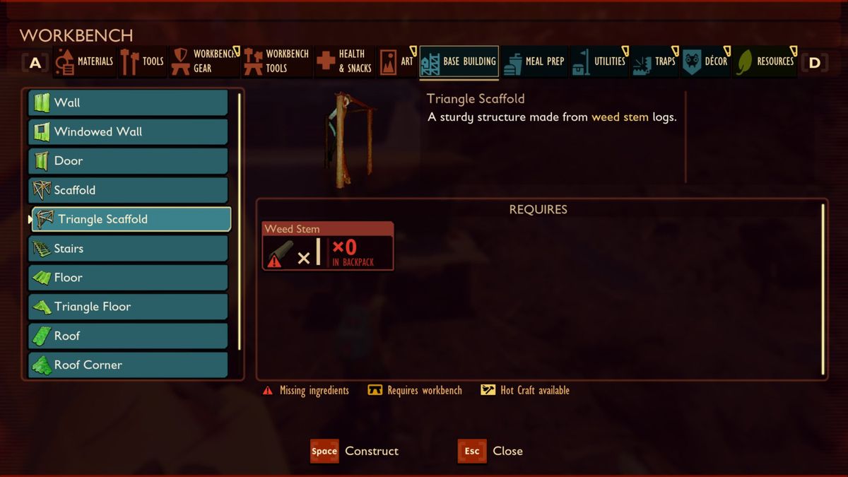 Grounded guide: List of building parts, utilities, and more | Windows ...