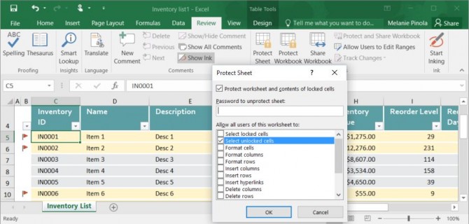 Excel How To Lock Cells
