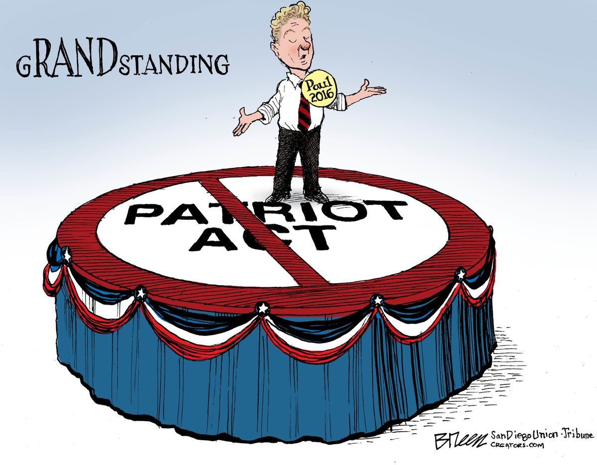 Political cartoon U.S. Rand Paul Patriot Act | The Week