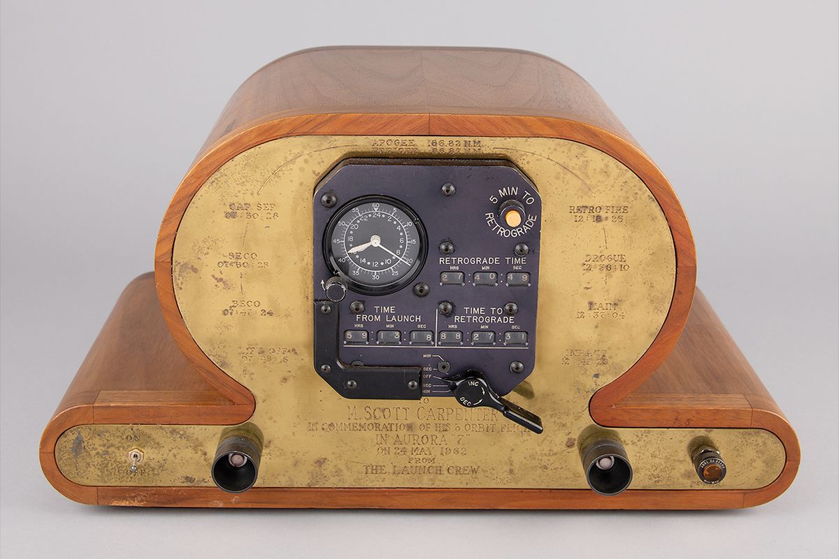 Here's the (moon) scoop: Mercury 7-flown clock, Apollo lunar shovel up ...