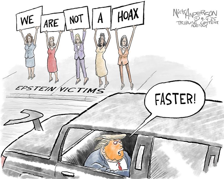 5 outspoken cartoons about Epstein survivors taking center stage | The Week