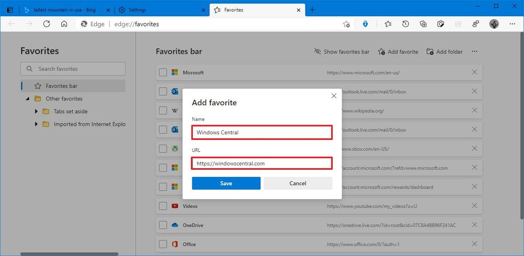 How to manage favorites on Microsoft Edge | Windows Central