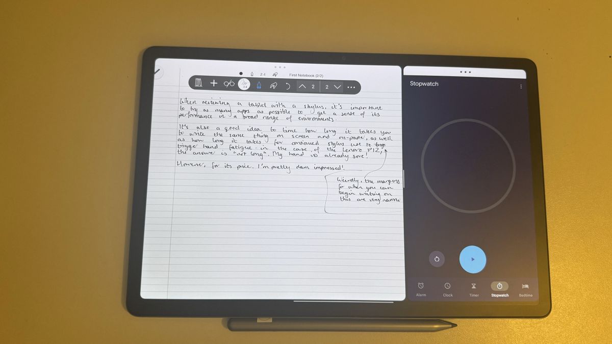 Lenovo Tab P12 with Matte Display review: a large paper-like screen ...