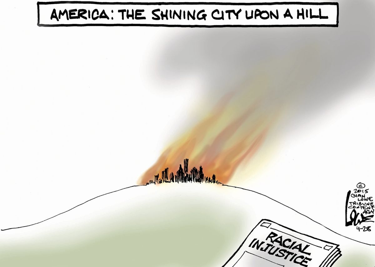 Editorial cartoon U.S. Baltimore race relations | The Week