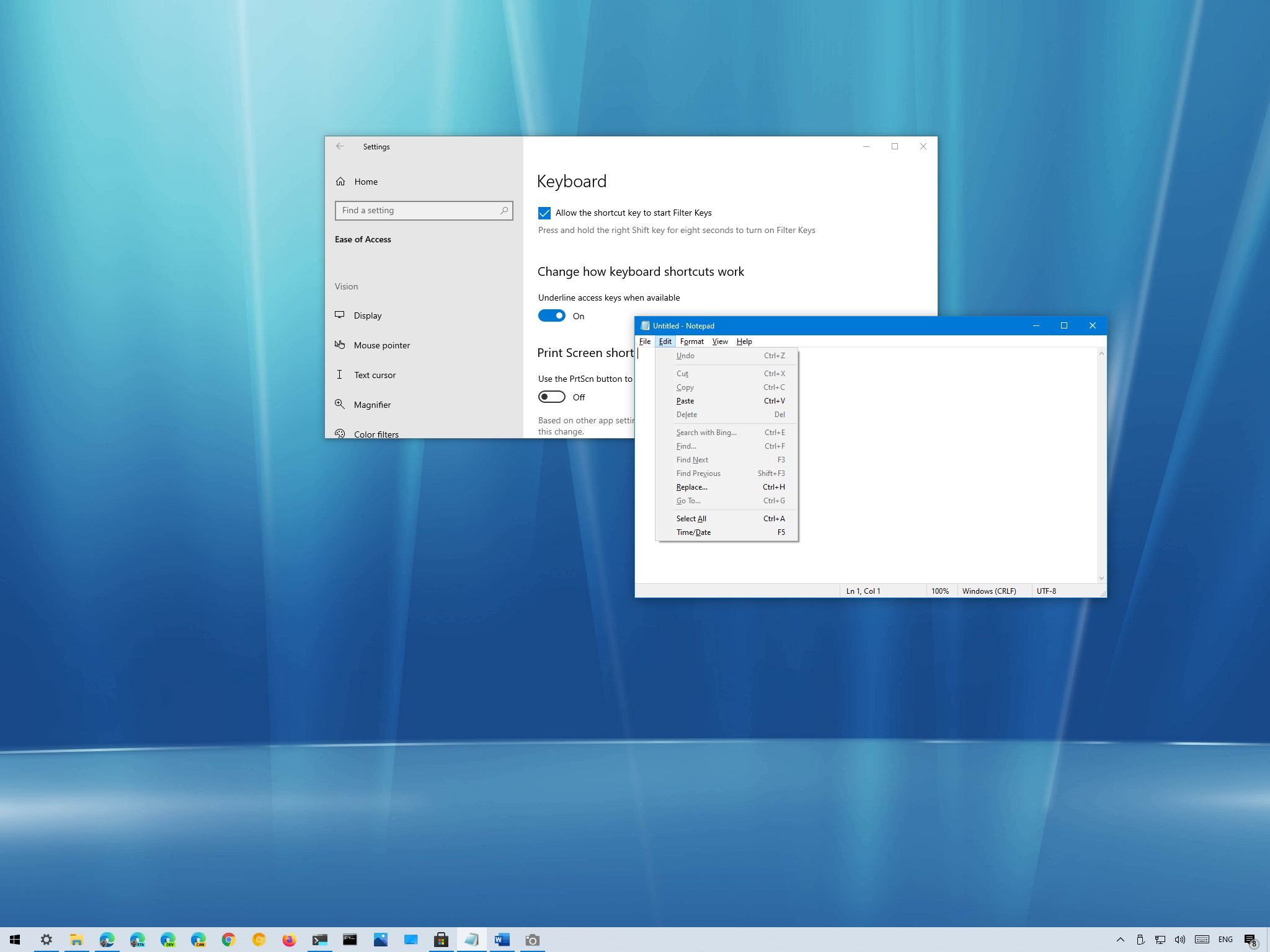 How to enable and use the Alt-Underline keyboard shortcut on Windows 10 ...