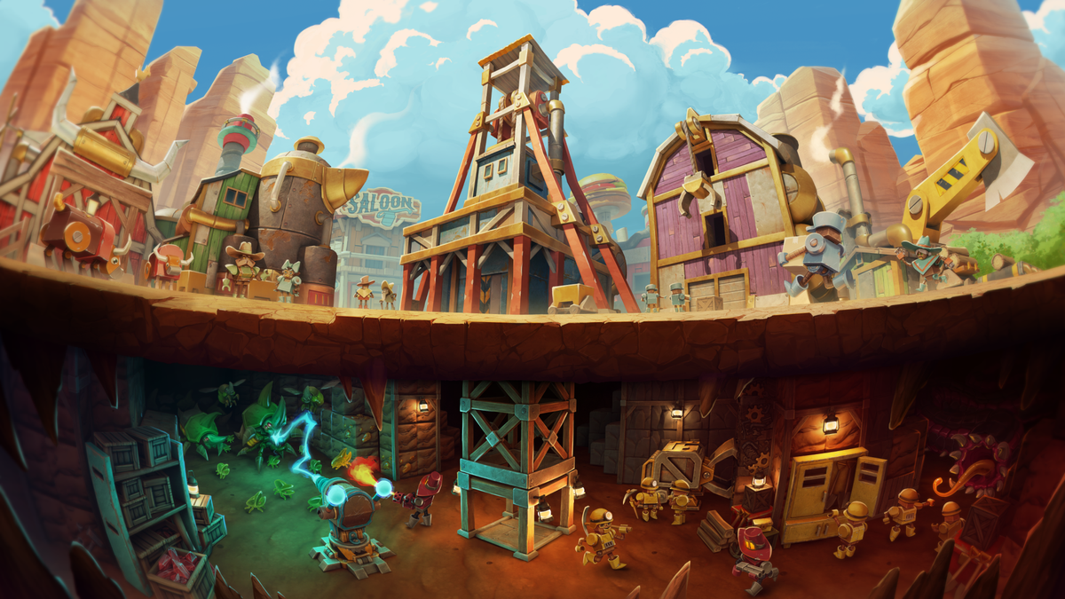 Play A Builder Above Ground And Dungeon Keeper Below Simultaneously In This Brilliantly 