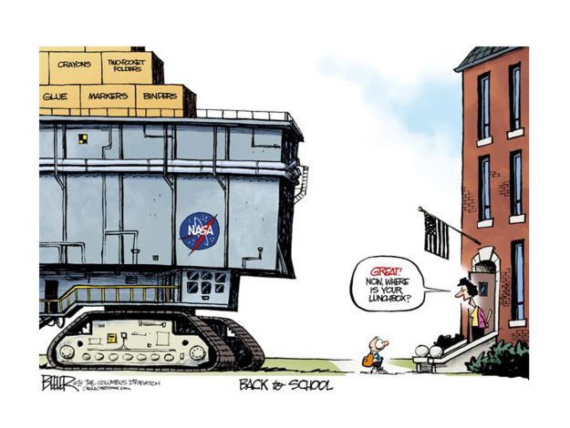 Editorial cartoon school government NASA | The Week