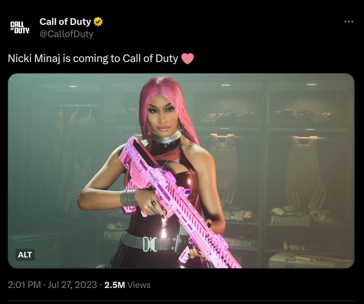 Nicki Minaj is the next Call of Duty operator | PC Gamer