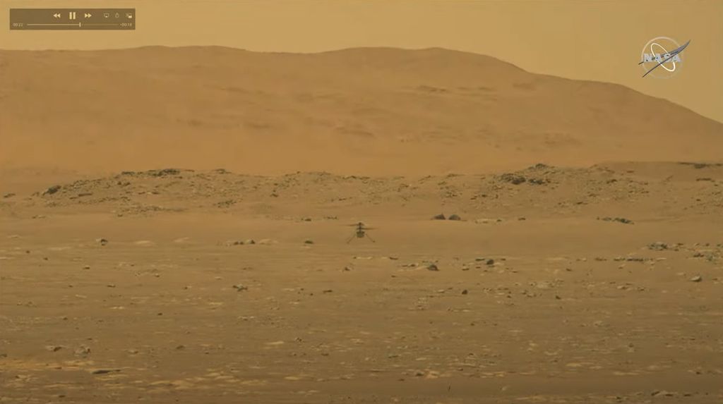 NASA's Mars helicopter Ingenuity takes off on historic 1st powered ...