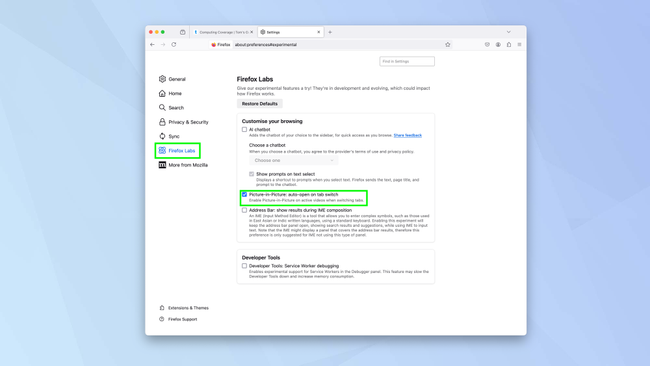 How to activate Firefox picture-in-picture mode | Tom's Guide