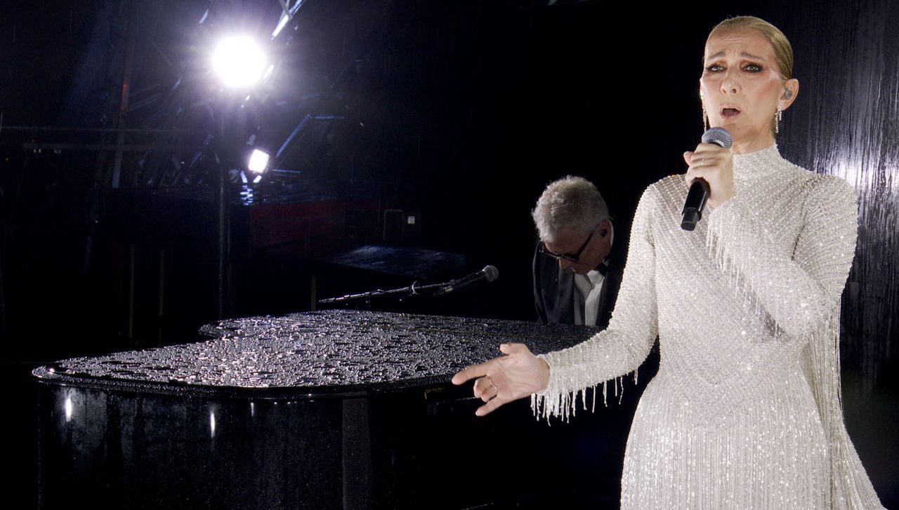Celine Dion Stuns in Sparkling Dior Gown at Olympics Opening Ceremony ...