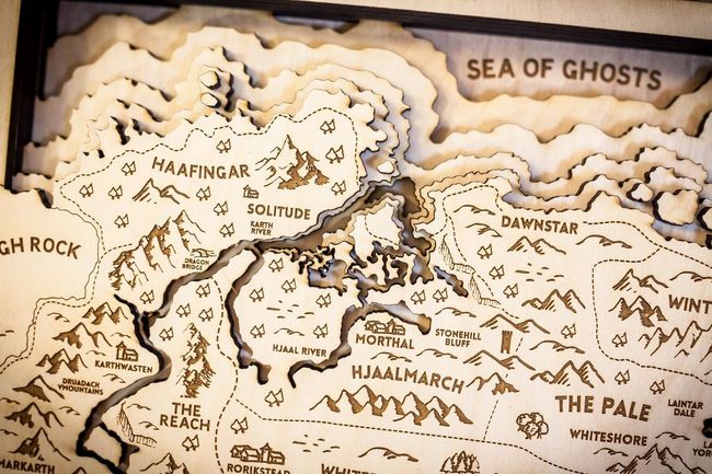 These handcrafted wood maps of video game worlds are excellent | PC Gamer