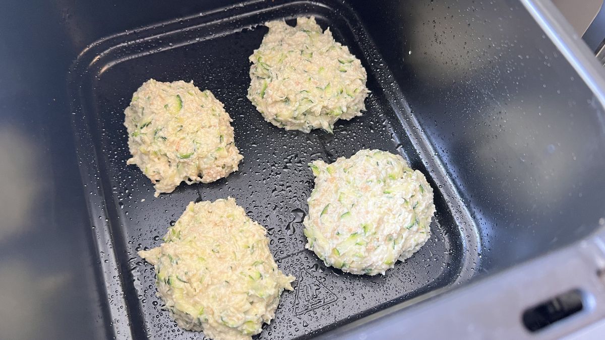 These zucchini air fryer fritters take a bit of effort but they’re more ...