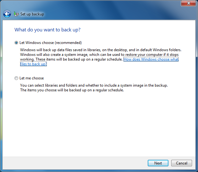 Solution 1: Windows 7 Backup... - Managing Backup: Three Software ...