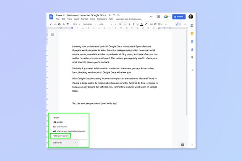 How to view word count in Google Docs | Tom's Guide