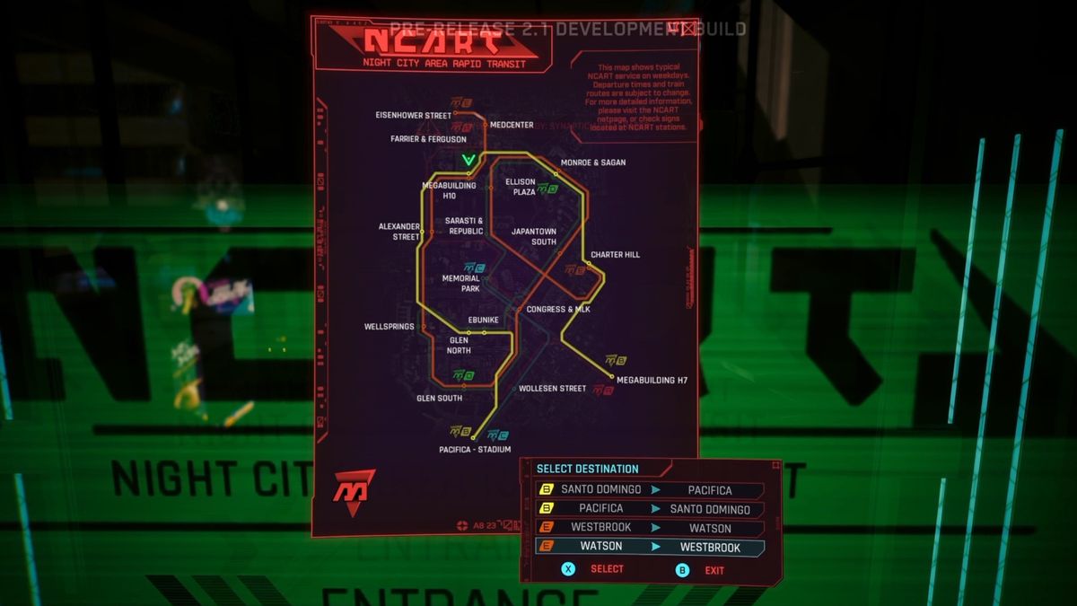 Cyberpunk 2077 patch 2.1 adds an immersive metro system as a "role ...