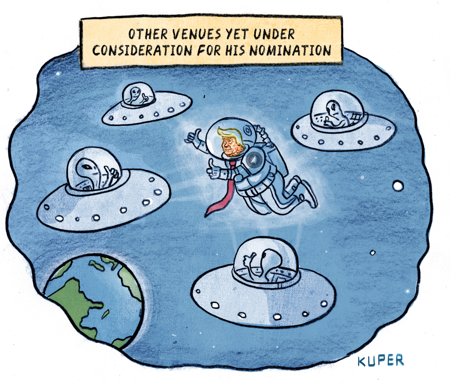 Political Cartoon U.S. Trump Republican National Convention Speech ...