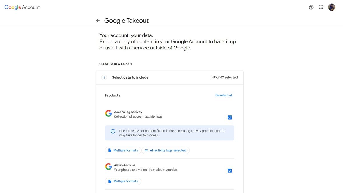 How to use Google Takeout to export and download your data from Google ...