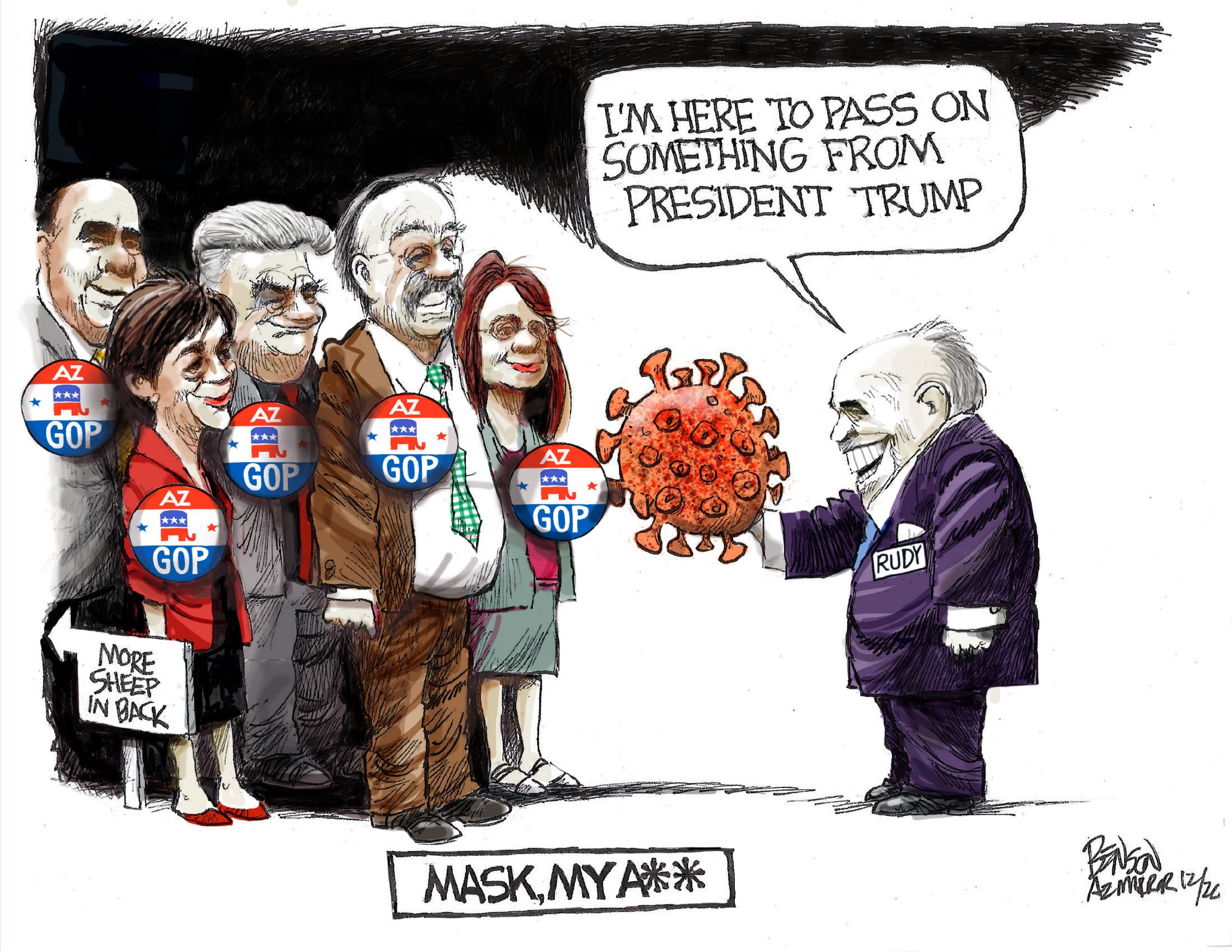 Political Cartoon U.S. Giuliani Trump Arizona COVID | The Week