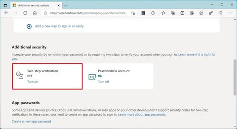 How to set up two-factor authentication (2FA) on a Microsoft account ...
