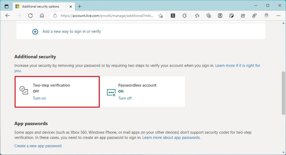 How to set up two-factor authentication (2FA) on a Microsoft account ...