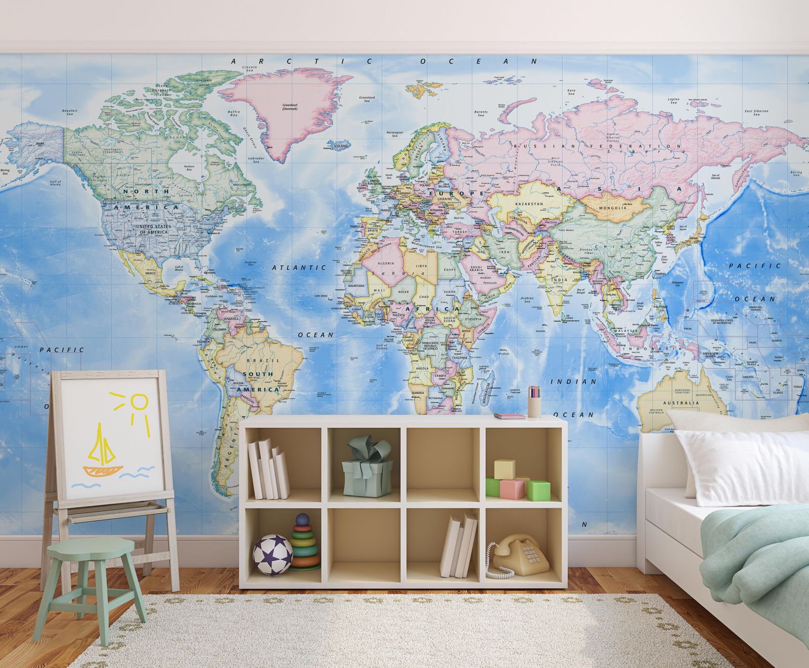 Trending: The Best World Map Murals and Map Wallpapers