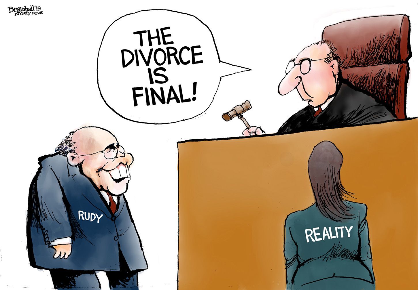 Political Cartoon U.S. Giuliani Reality Divorce Finalized | The Week