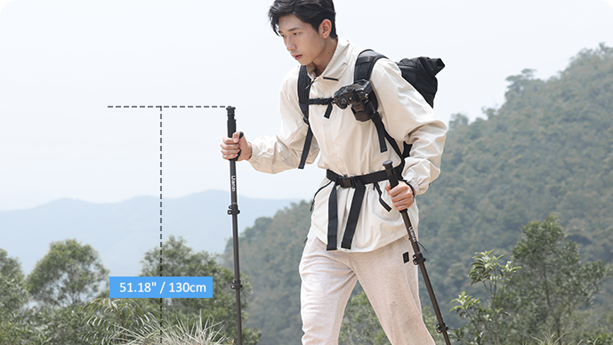 These trekking poles double as a tripod and selfie stick for better ...