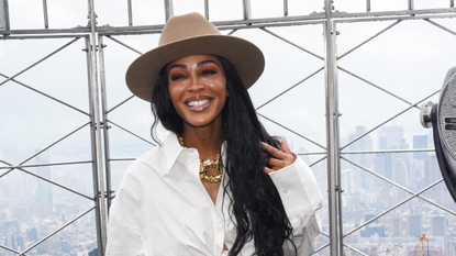 Meagan Good Reinvented the Pamela Anderson Updo With Braids | Marie Claire