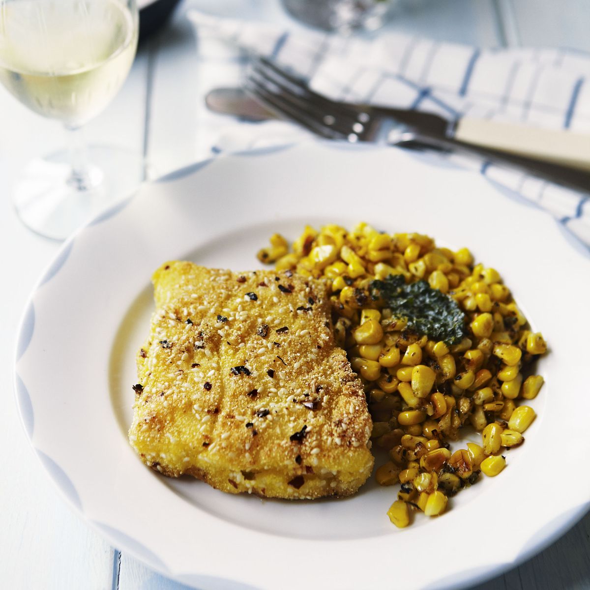 Polenta Fried Fish with Sweetcorn | Dinner Recipes | Woman & Home