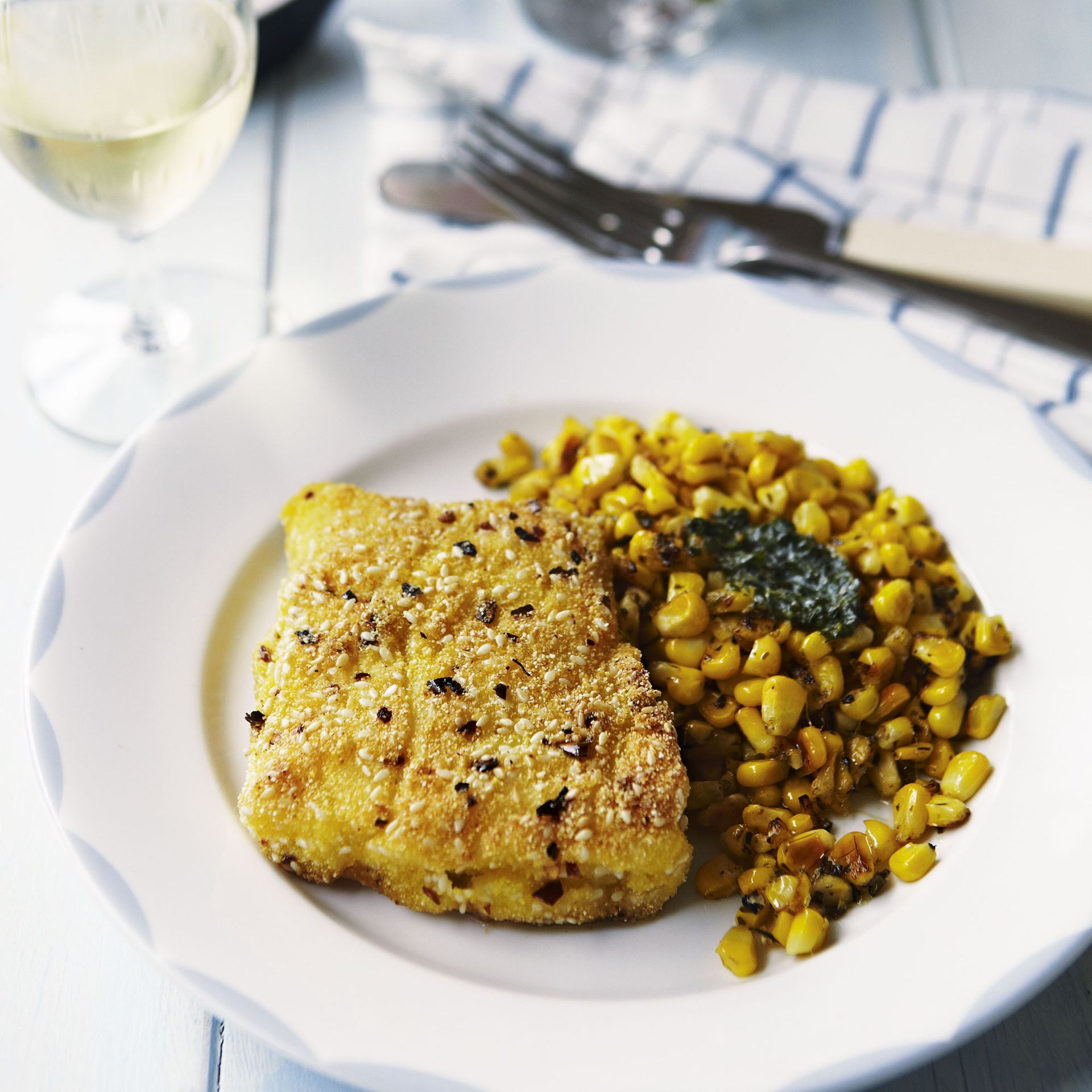 Polenta Fried Fish with Sweetcorn | Dinner Recipes | Woman & Home