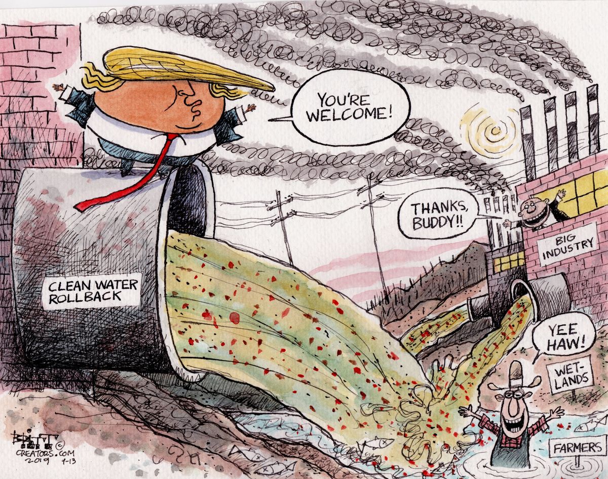 Political Cartoon U.S. Trump clean water rollback epa | The Week