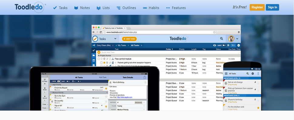 I tested Toodledo and found it to be a simple and effective task ...