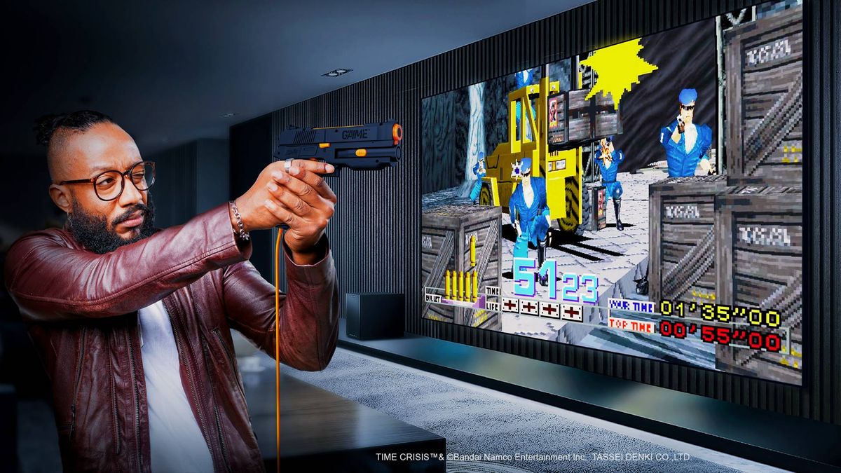 Time Crisis is my favorite arcade shooter, so I'm naturally losing it ...