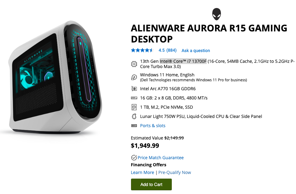 Alienware's new all-Intel Arc A770-powered gaming rig is a feeble ...