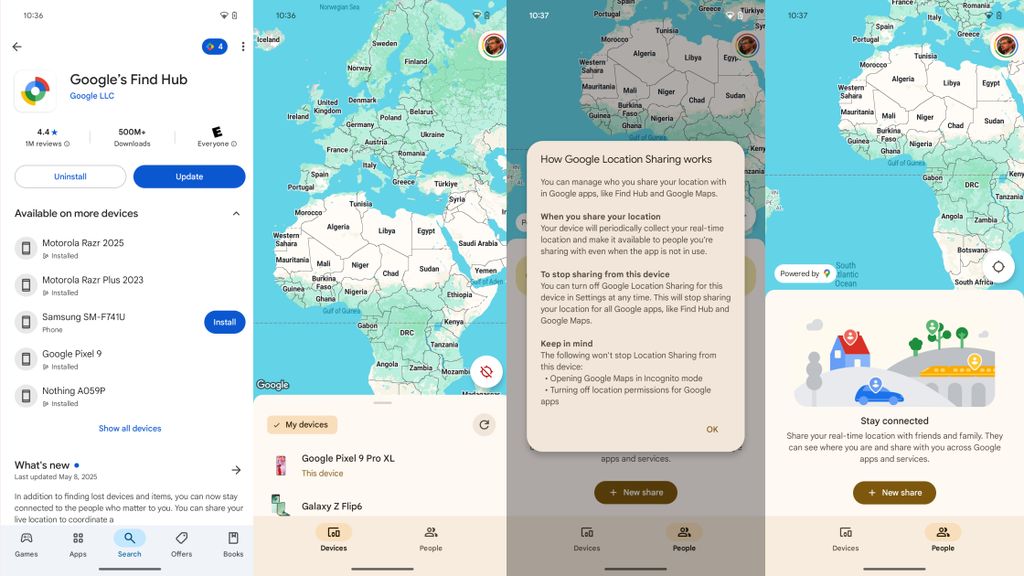Google's Find Hub app redesign is rolling out for Android users ...