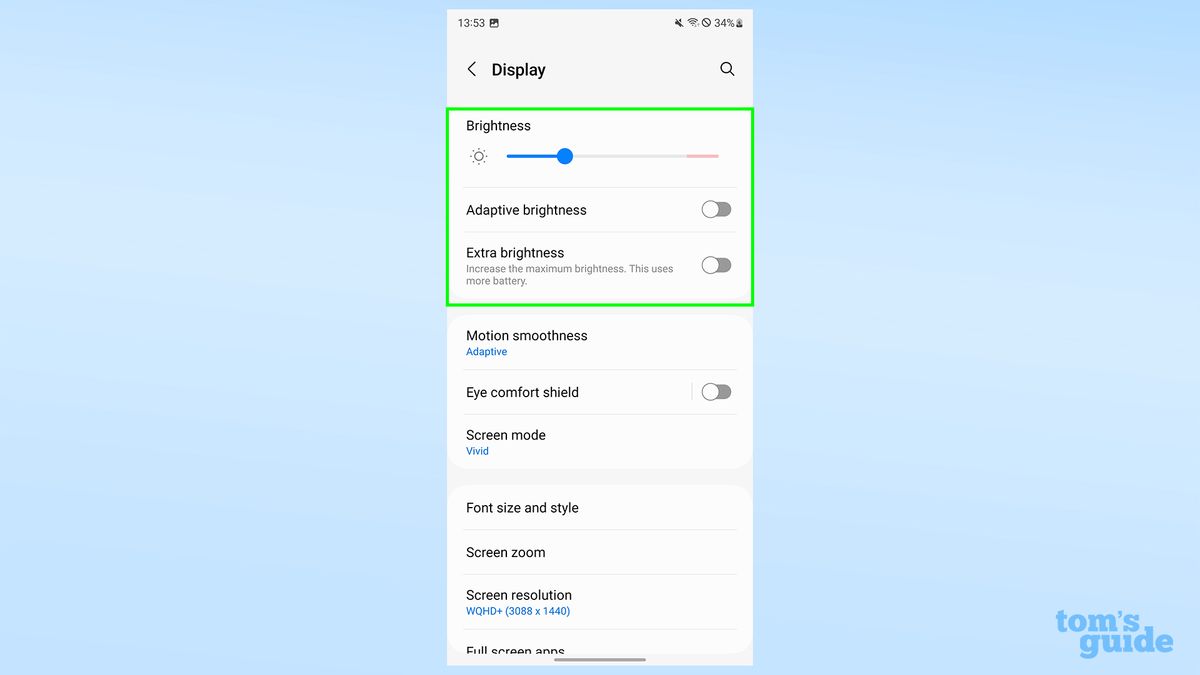 How to change display settings on the Samsung Galaxy S23 | Tom's Guide