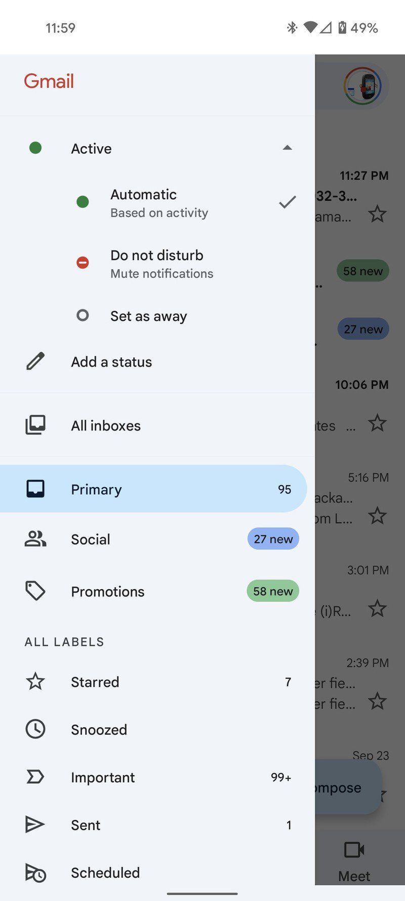 How to set and change your status in Gmail and Google Chat | Android ...