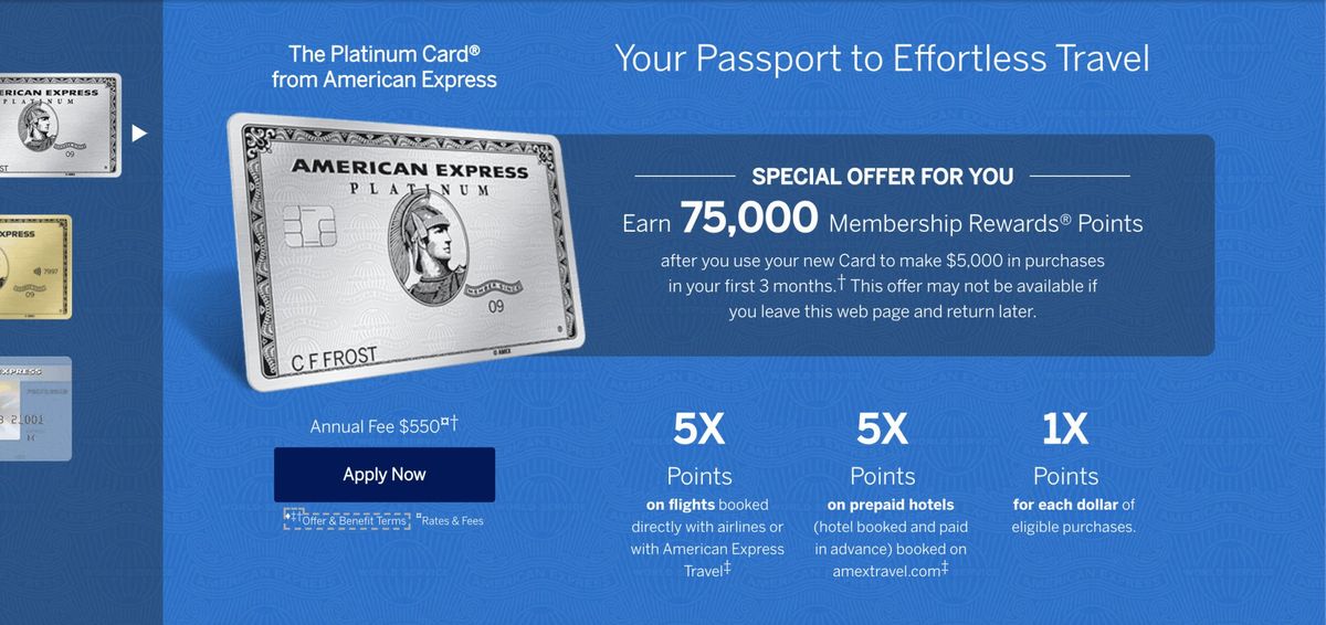 American Express targeting potential Platinum customers with 75,000 ...