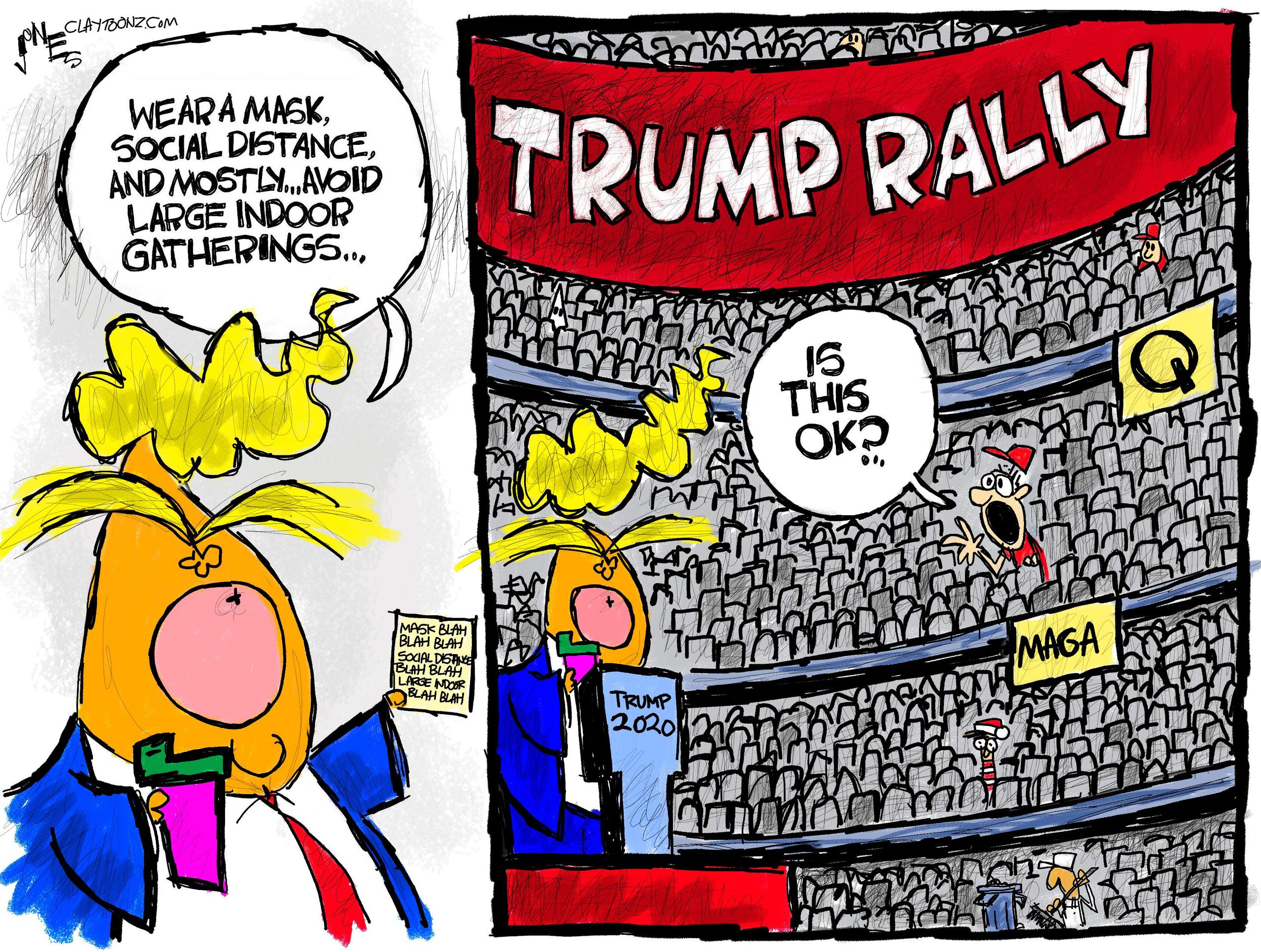 Political Cartoon U.S Trump coronavirus rally | The Week