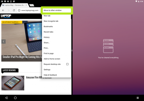 How to Split-Screen Chrome in Android 7 Nougat | Laptop Mag
