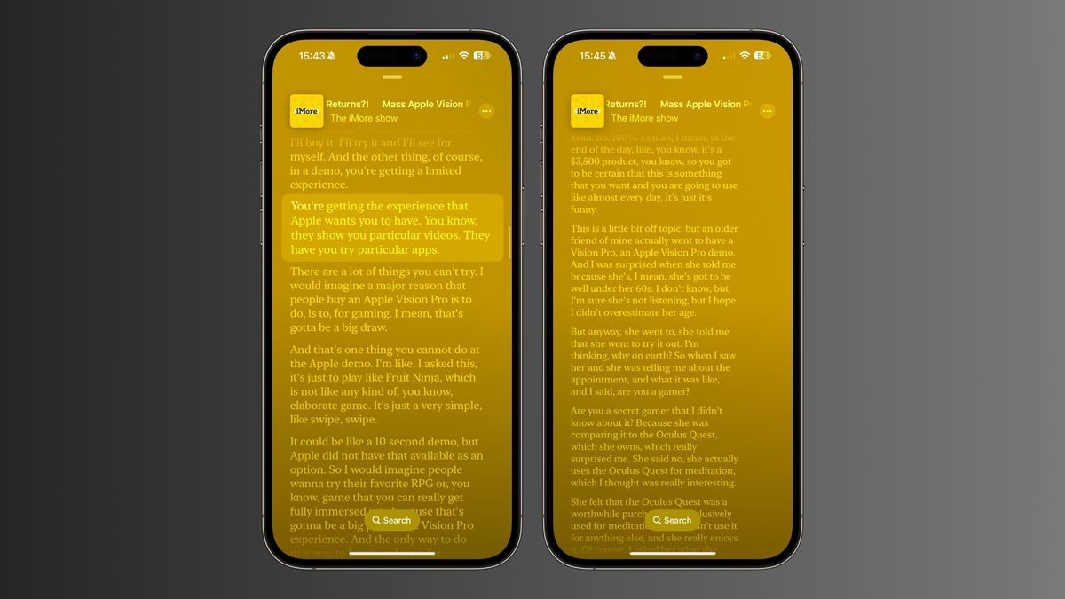 How to use transcripts on Apple Podcasts — read while listening to your ...