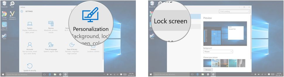 How to change the background on your lock screen on Windows 10 ...