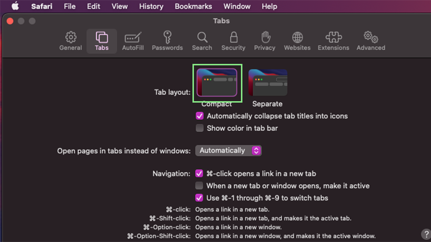 How to switch to compact tabs on Safari | Laptop Mag