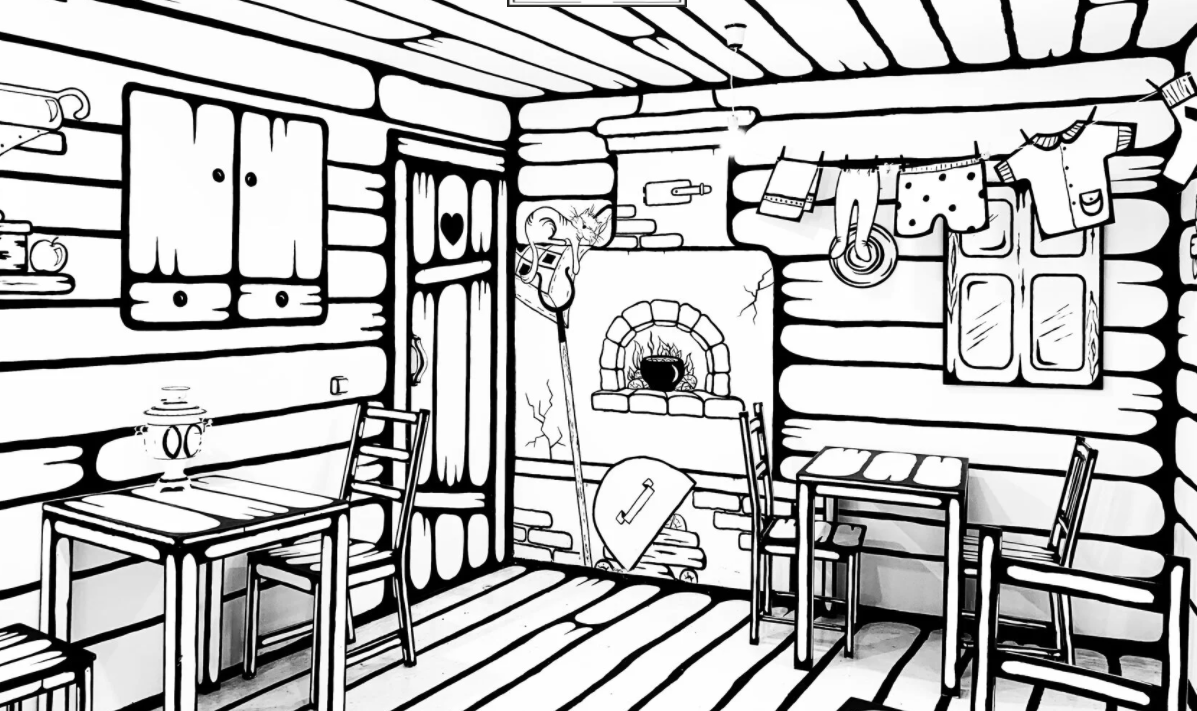 This cafe's 2D interior design has to be seen to be believed | Creative ...