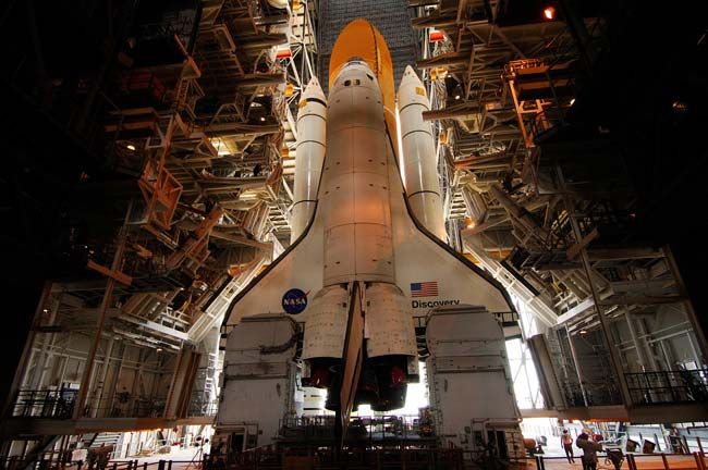 Separation Of Booster Rockets And Space Shuttle External Tank