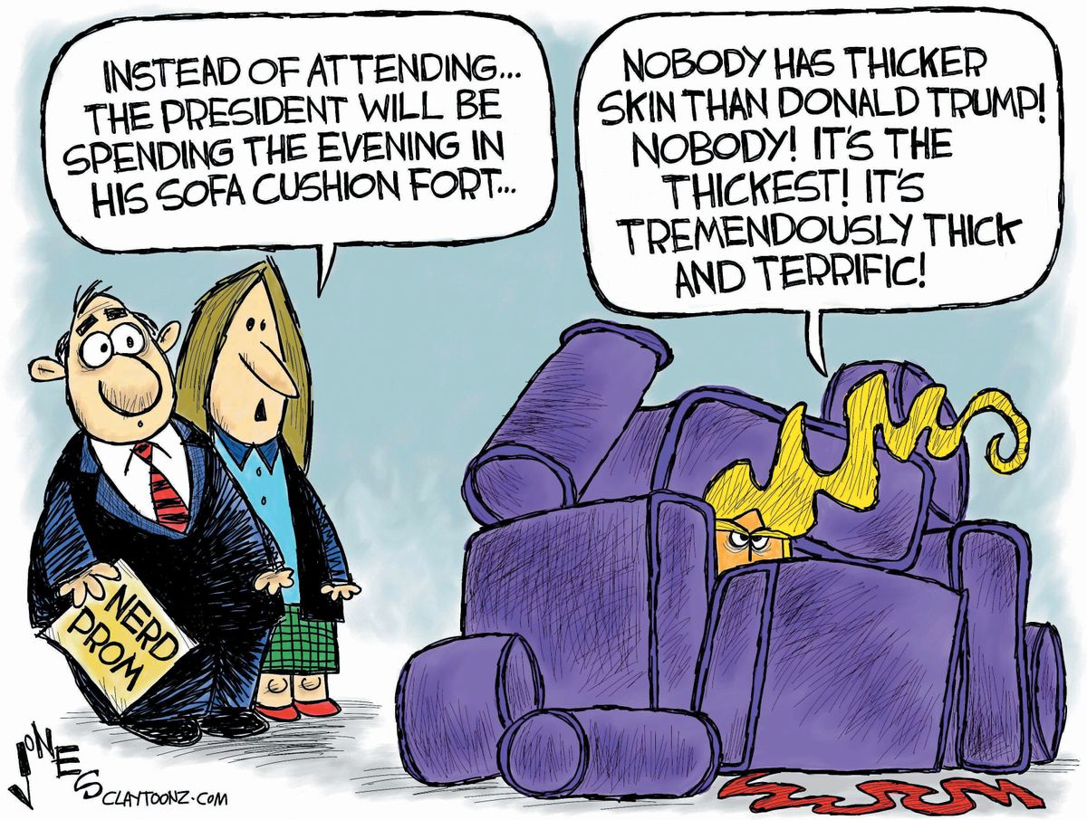 Political Cartoon U.S. Donald Trump White House Correspondents Dinner ...