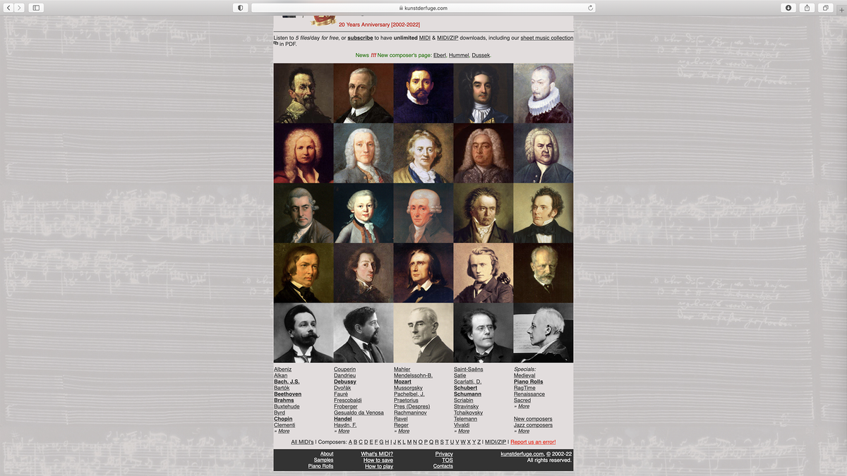 How to find melodic inspiration by using free classical music MIDI ...